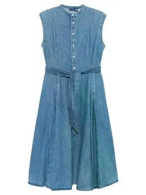 POLO RALPH LAUREN Polo Ralph Lauren Belted Denim Midi Dress