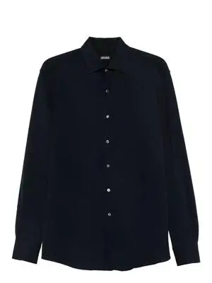 Zegna Piqué Shirt - Blue