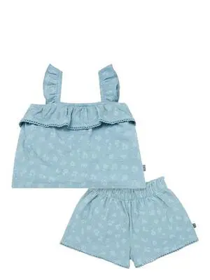 MODERN MOMENTS™ BY GERBER Top And Shorts Set - Medium Teal Floral