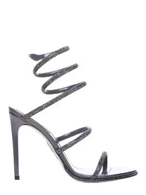 Rene Caovilla 105mm Rhinestone-embellished Sandals - Grey