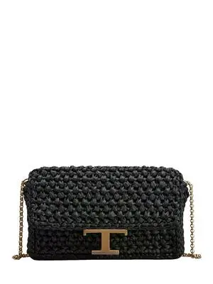 TOD'S Logo-plaque Crossbody Bag - Black