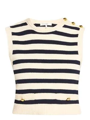 FRAME The Harbor Vest Navy Multi