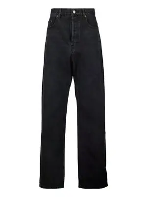 Saint Laurent Cotton Straight Jeans - Black