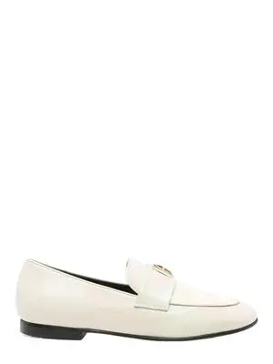 ANINE BING Logo Plaque Loafers - Neutrals