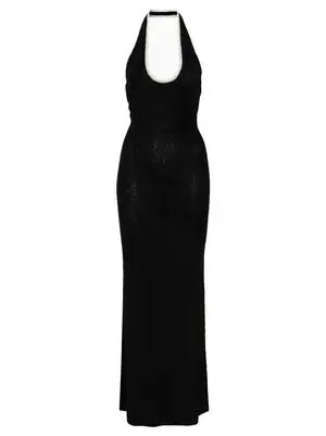 AYA MUSE Knitted Maxi Dress - Black