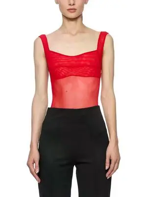 ATU BODY COUTURE Mesh Bodysuit - Red