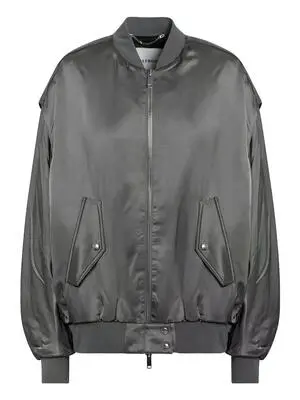 HALFBOY Zip-up Bomber Jacket - Grey