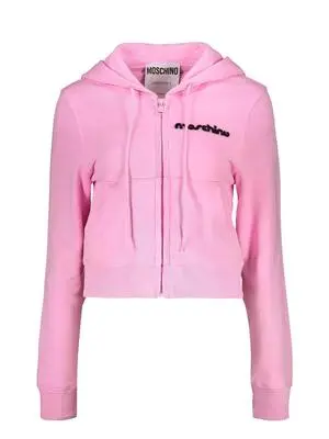 Moschino Cotton Zip-up Hoodie - Pink