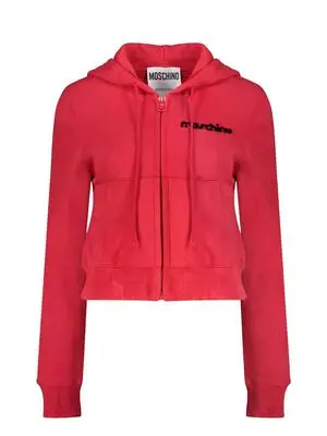 Moschino Cotton Zip-up Hoodie - Pink