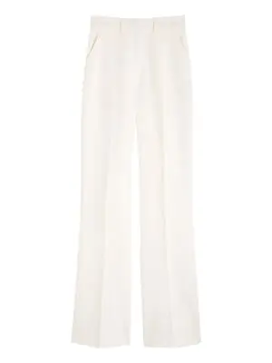 DAVID KOMA DAVID KOMA Flared Straight-Leg Stretch-Wool Trousers