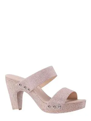 Nina Vegas Platform Slide Sandal - Beige