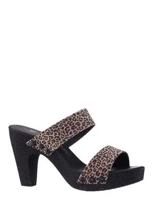 Nina Vegas Platform Slide Sandal - Cheetah