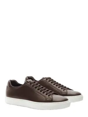 SCAROSSO Ugo Low-top Sneakers - Dark Brown - Calf