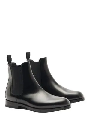 SCAROSSO Elena Chelsea Boots - Black - Calf