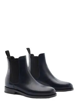 SCAROSSO Elena Chelsea Boots - Blue - Calf
