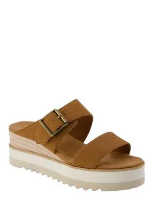 Toms Diana Platform Slide Sandal - Medium Brown
