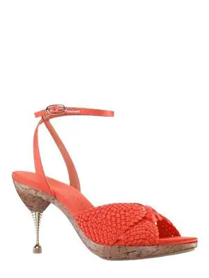 Nina Empire Ankle Strap Sandal - Coral