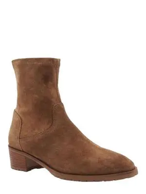 Aquatalia Roza Weatherproof Sock Bootie - Champagne Suede