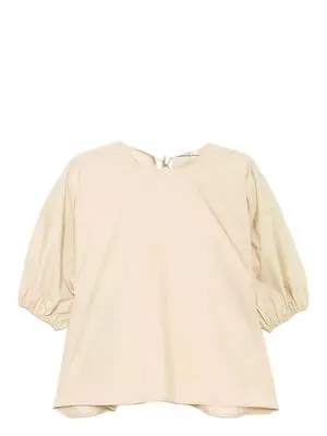 Goen.j Balloon-sleeve Top - Neutrals
