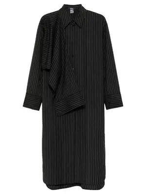 Goen.j Knot Detailed Shirt Dress - Black
