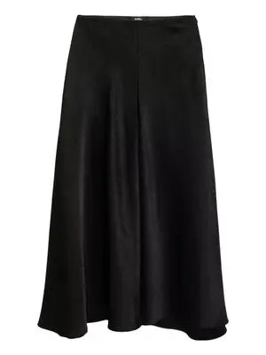 Goen.j Bias-cut Midi Skirt - Black
