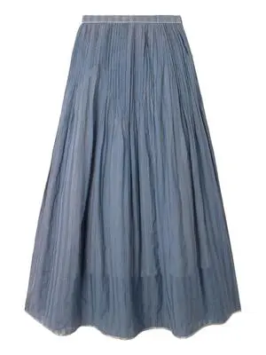 THIERRY COLSON Thierry Colson Delphi Pintucked Striped Maxi Skirt