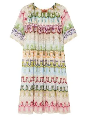 Missoni Striped Crochet-knit Mini Dress - Multi