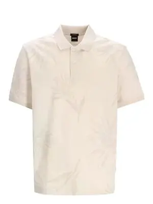 BOSS Parris Floral-patterned Polo Shirt - Neutrals