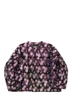 Comme Des Garçons Floral Detail Puffer Jacket - Black
