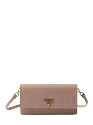 Prada Logo Plaque Satchel Bag - Pink