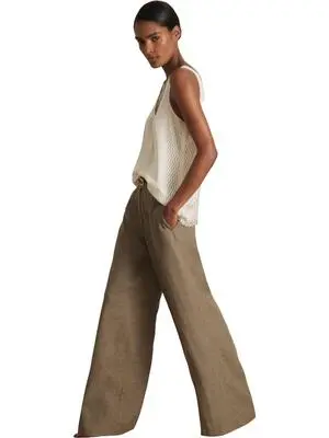 REISS Lina Atelier Wide-Leg Suit Trousers
