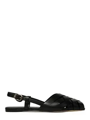 Michael Kors Heeled Leather Sandal Black