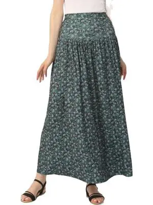 KIMI + KAI Kimi & Kai Tiered Maxi Skirt Hunter Green