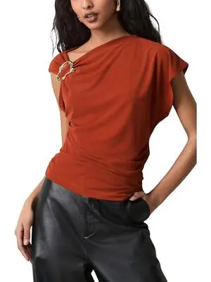 NEXT Asymmetric Drape Hardware Top - Red