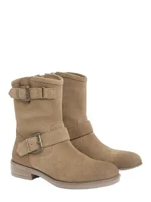 CELTIC & CO. Slouch Biker Ankle Boot - Taupe