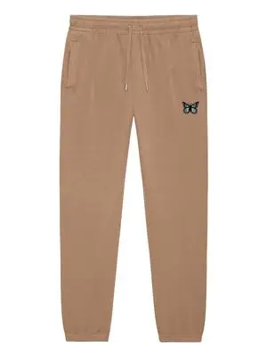 DALIX Butterfly Fleece Sweatpants - Camel