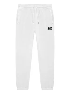 DALIX Butterfly Fleece Sweatpants - White
