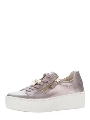 Gabor Gabor 53.200 Platform Leather Sneakers Dark Rose