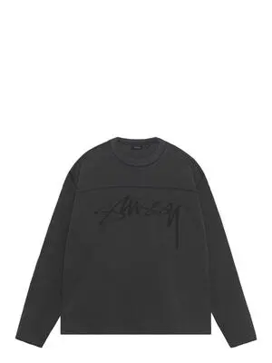StÜssy Pigment Dyed Football Crew 'washed - Black
