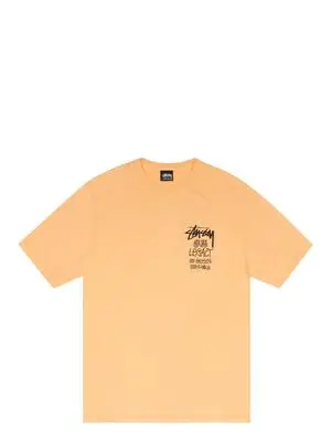 StÜssy X Our Legacy Work Shop 8 Ball Yin Yang Tee 'peach - Yellow