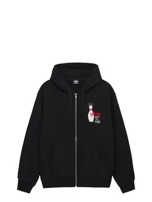 StÜssy Kingpin Zip Hoodie - Black