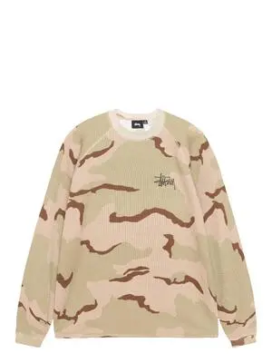StÜssy Raglan Thermal Long-sleeve Crew 'sand - Tan