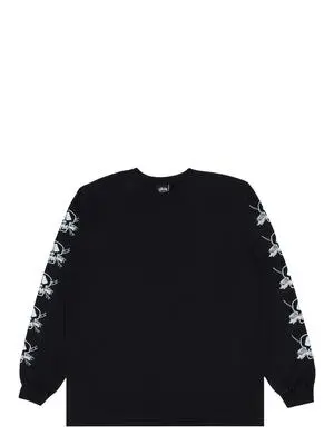 StÜssy Pigment Dyed Foils Long-sleeve Tee - Black