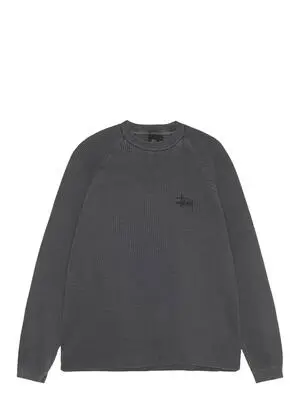 StÜssy Raglan Thermal Long-sleeve Crew 'washed - Black