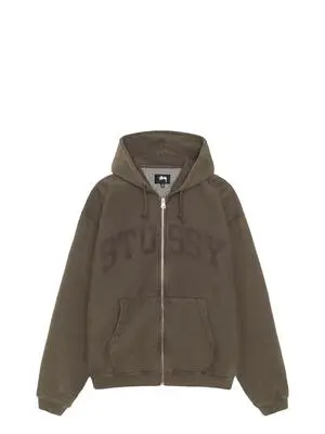 StÜssy Faded Graphic Zip Hoodie - Brown
