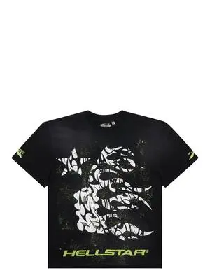 HELLSTAR Thorn Glitter T-shirt 'green - Black
