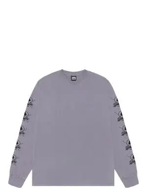 StÜssy Pigment Dyed Foils Long-sleeve Tee 'shark - Purple