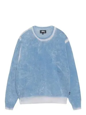 StÜssy Faded Knit Crewneck - Blue