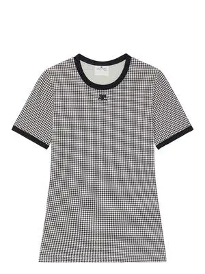 COURREGES Houndstooth T-shirt - Multicolor