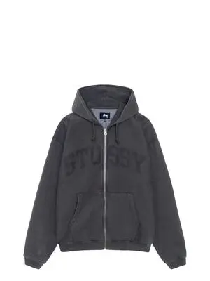 StÜssy Faded Graphic Zip Hoodie - Black